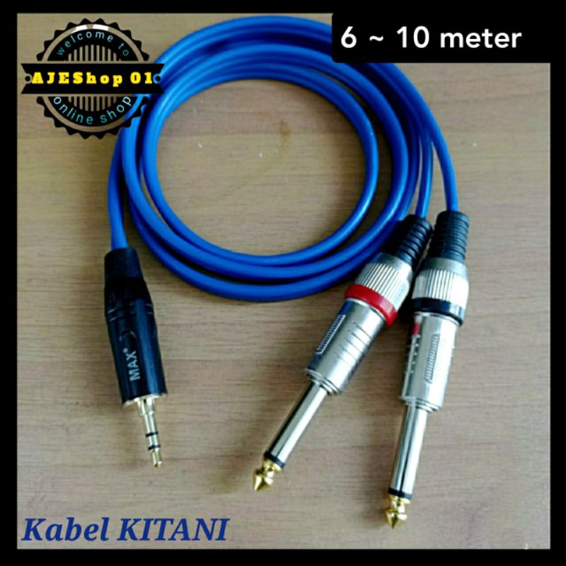 Jual Kabel jack mini stereo to dual akai mono kabel kitani 6 sampai 10 ...