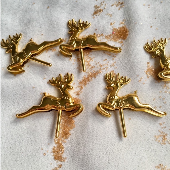 Jual Christmas Rusa Emas Topper / Xmas Cake Topper Rusa | Shopee Indonesia