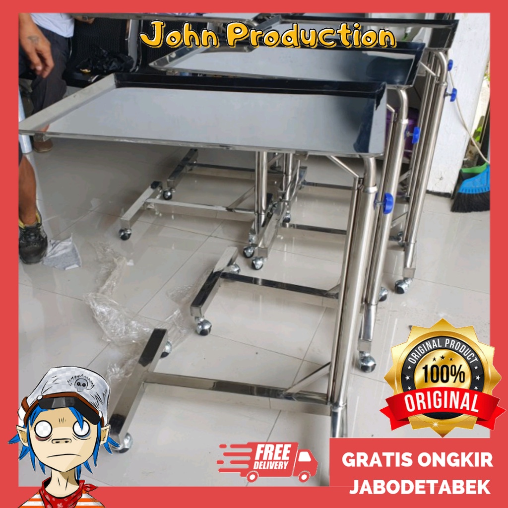Jual Meja Mayo / Meja Makan Pasien / Overtable New (Stainless) | Shopee ...