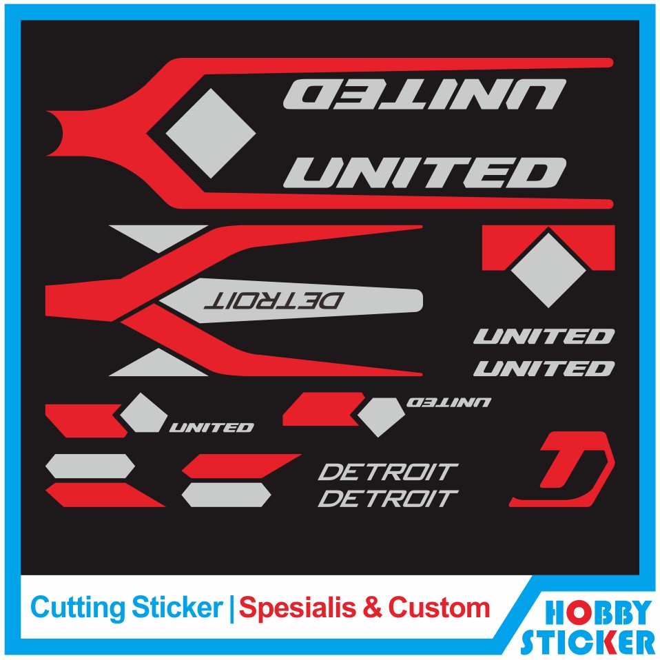 Jual Decal Frame United Sticker MTB Stiker Sepeda Custom | Shopee Indonesia