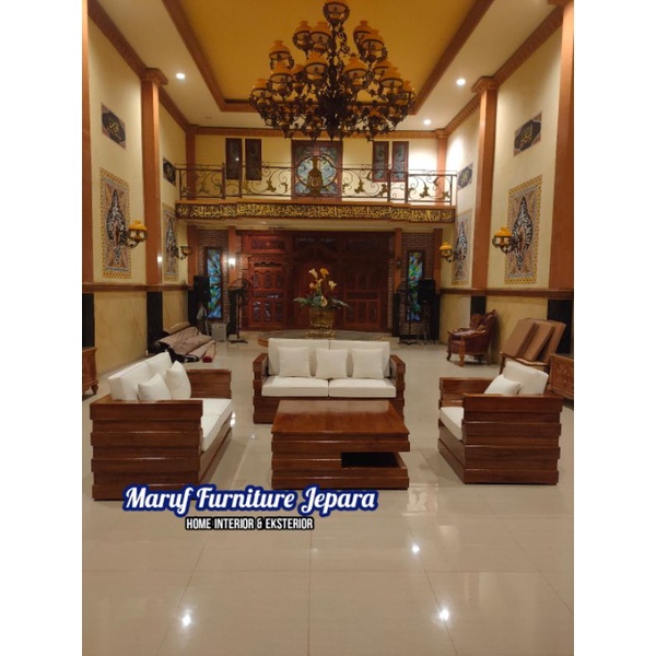 Jual Set Kursi Tamu Minimalis Box 321 + Meja | Shopee Indonesia