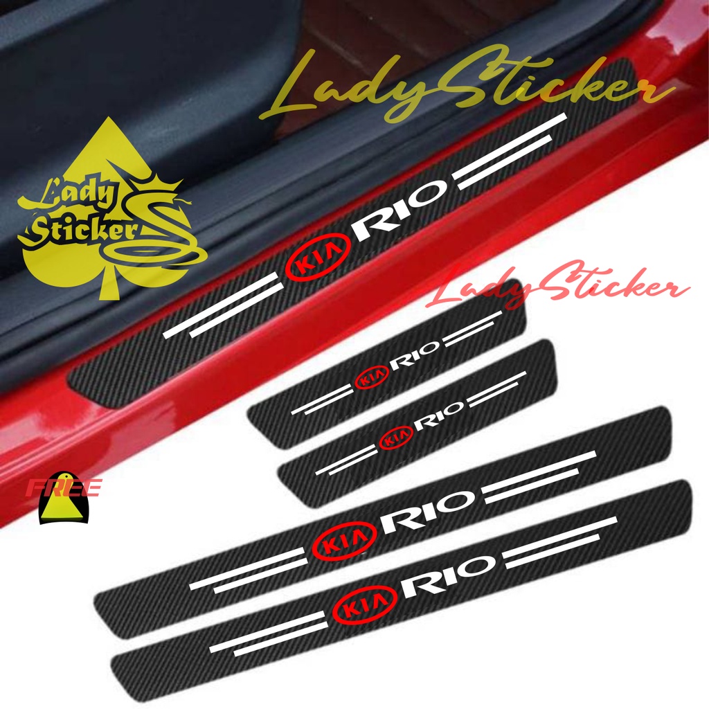 Jual STICKER MOBIL KIA RIO STICKER KARBON 3D PELINDUNG PIJAKAN PINTU ...