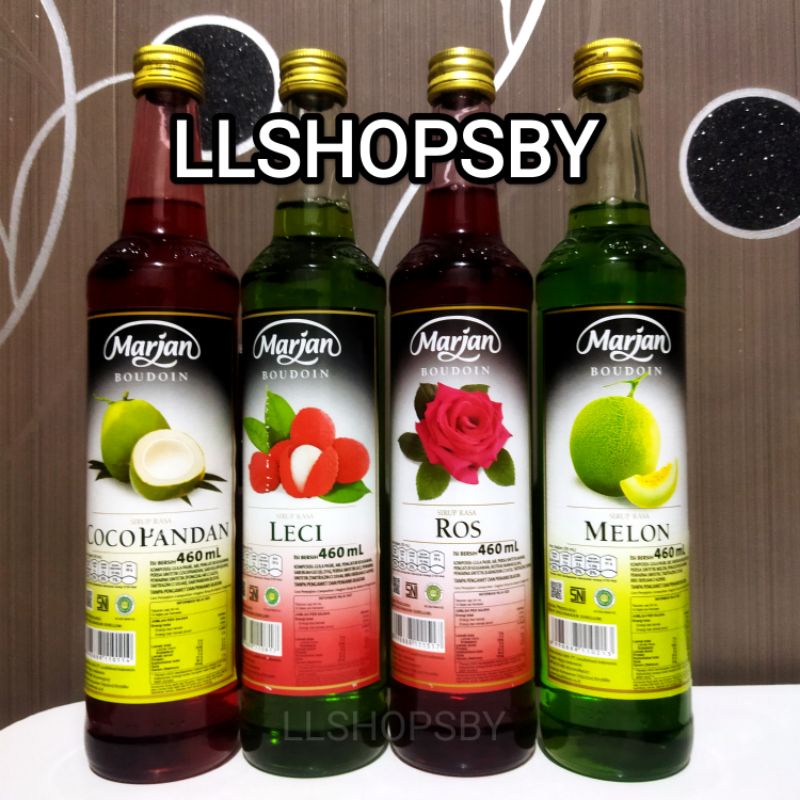 Jual marjan sirup coco pandan melon leci rose 406ml melon lemon rose ...