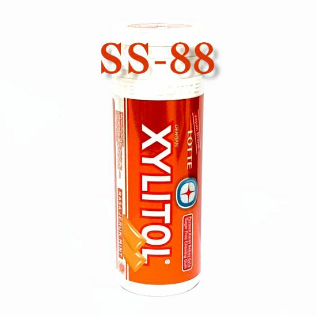 Jual PERMEN KARET XYLITOL ~ RASA JERUK MINT (KECIL/ISI 19 BUTIR ...