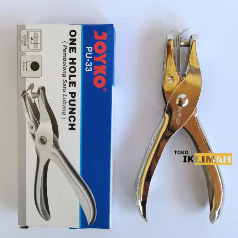Jual One Hole Punch Joyko Pu 33 Pu 34 Pembolong Kertas Satu Lubang