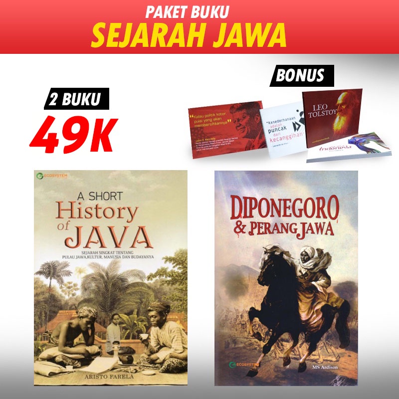 Jual Paket Buku A short History of Java - Diponegoro dan Perang Jawa | Shopee Indonesia
