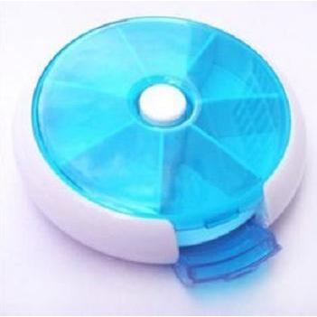 Jual Kotak Obat (Pil / Tablet) Berbentuk Bulat dengan Tombol Pemutar (7 ...