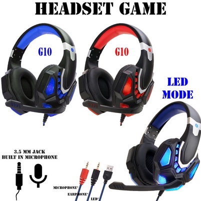Jual Headset Gaming X4 SY830MV SY850 G10 LED Headset Game Earphone ...