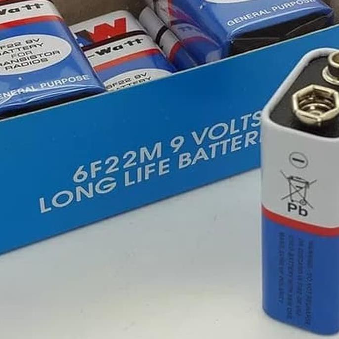 Jual Jual Baterai 9V Battery Petak 9Volt Batre 9 Volt 6F22M Hw Hi Watt ...