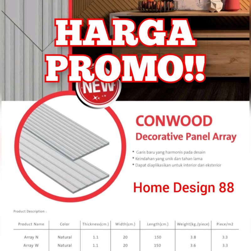 Jual conwood dinding conwood decorative panel array | Shopee Indonesia
