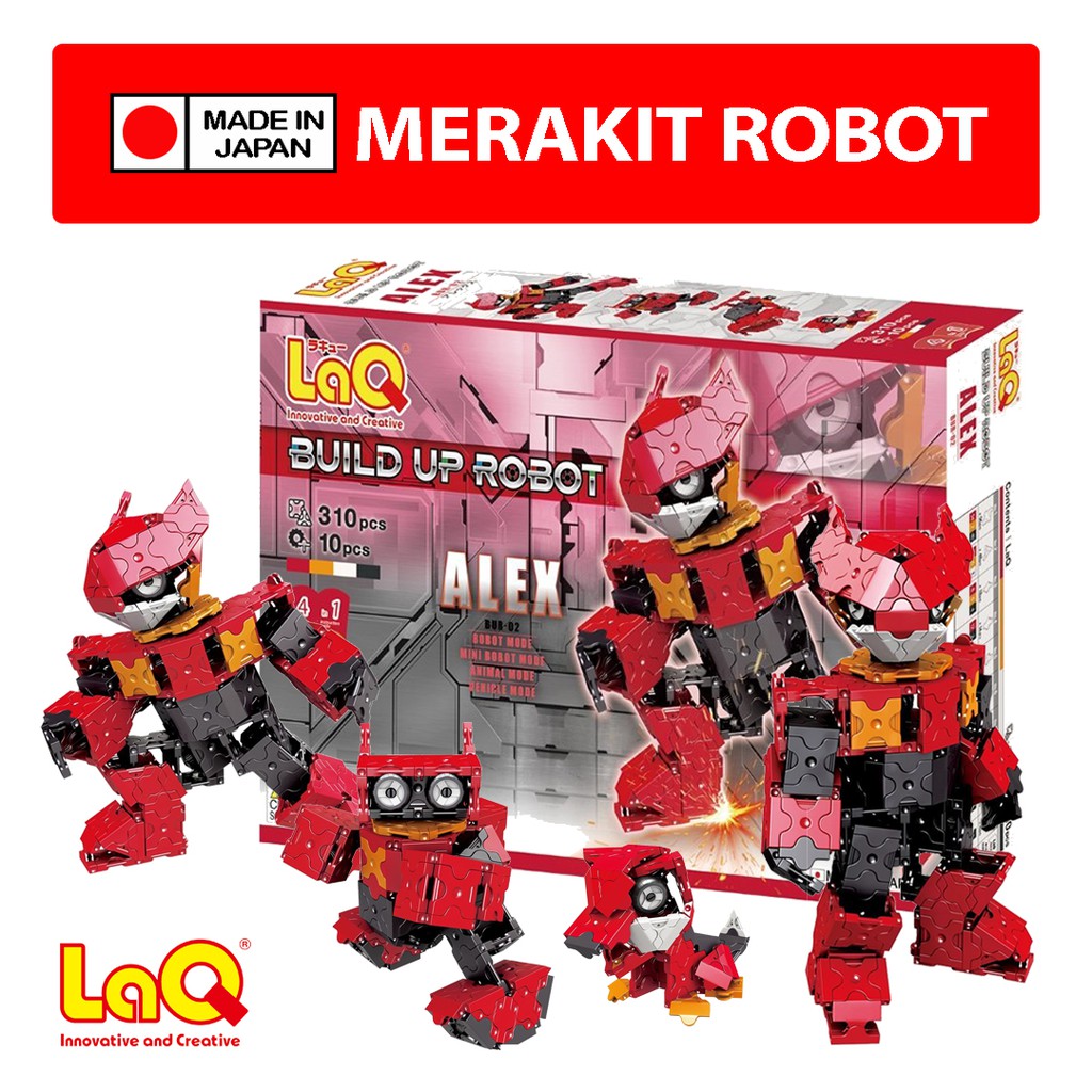 Jual Seraphina LaQ Robot Alex 4 Model 310 pcs Mainan Edukatif Merakit Kreatif | Shopee Indonesia