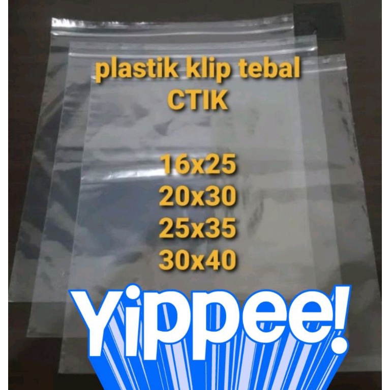 Jual plastik klip cetik besar tebal ukuran 16x25 20x30 25x35 30x40 merk ...