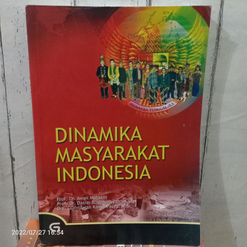 Jual ORIGINAL BUKU DINAMIKA MASYARAKAT INDONESIA Karangan By Prof Dr Awan Mutakin & Prof Dr ...