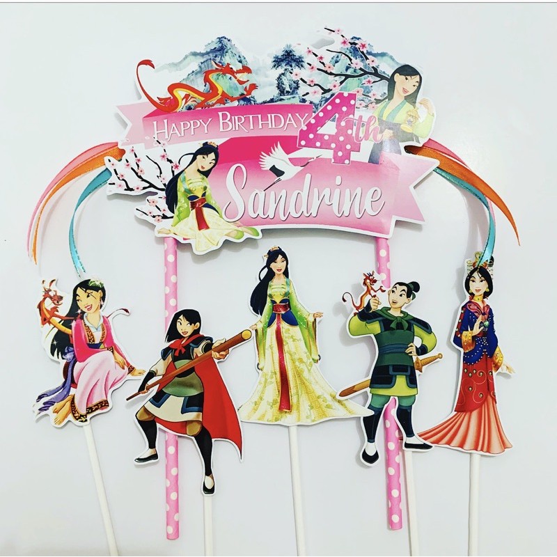 Jual Princess Mulan Topper Cake Birthday / Hiasan Kue Ulang Tahun ...