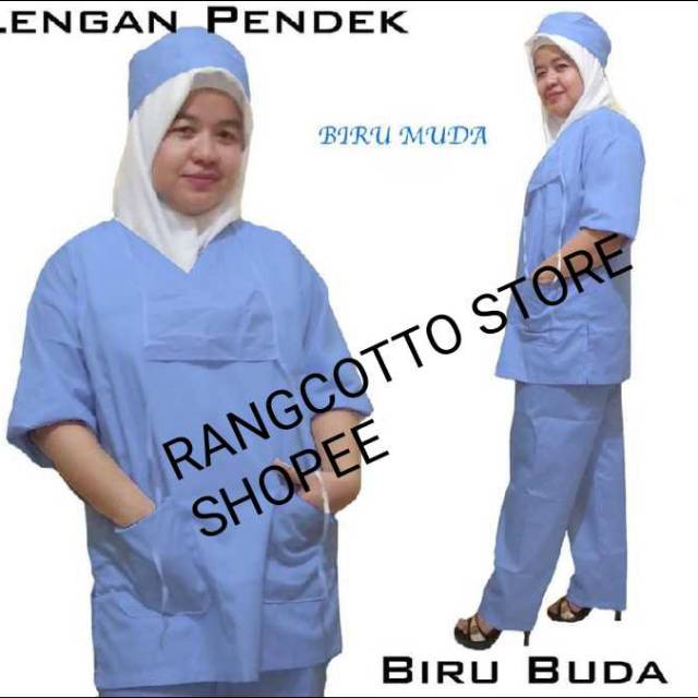 Jual Baju operasi/baju tindakan/baju oka tangan pendek | Shopee Indonesia
