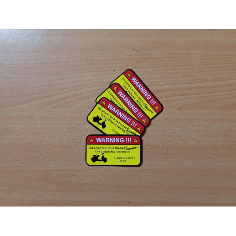 Jual Stiker vespa anti air Warning | Shopee Indonesia