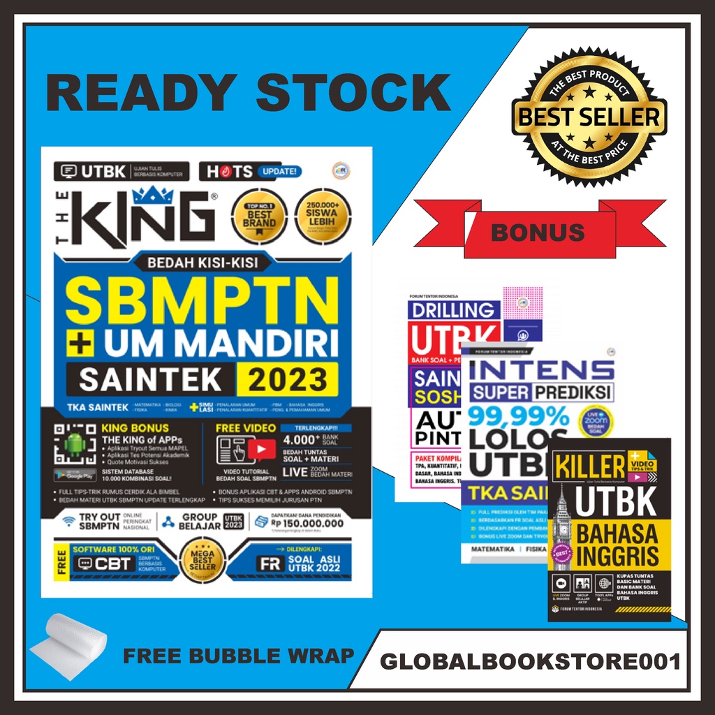 Jual BUKU The King Bedah Kisi-Kisi Sbmptn Dan Um Mandiri Saintek 2023 | Shopee Indonesia