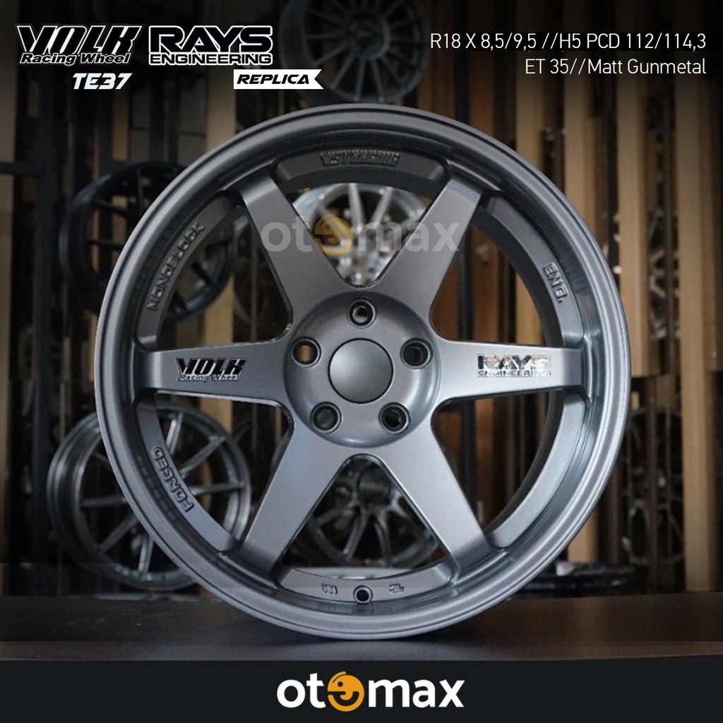 Jual Velg Mobil Volk Rays TE37 Ring 18 Matt Gunmetal | Shopee Indonesia