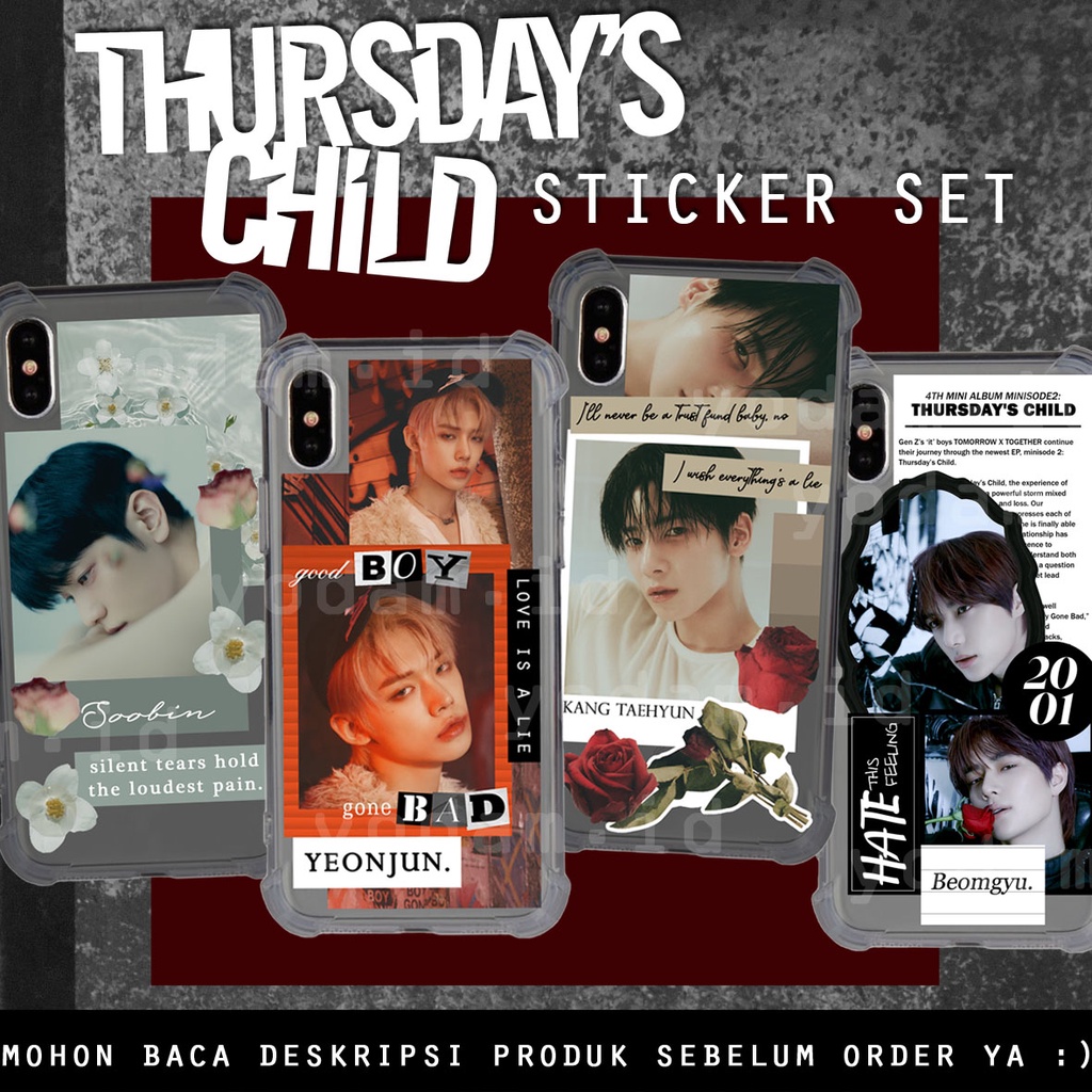 Jual DIY STICKER CASE, STICKER AESTHETIC STIKER KPOP ANTI AIR TXT ...