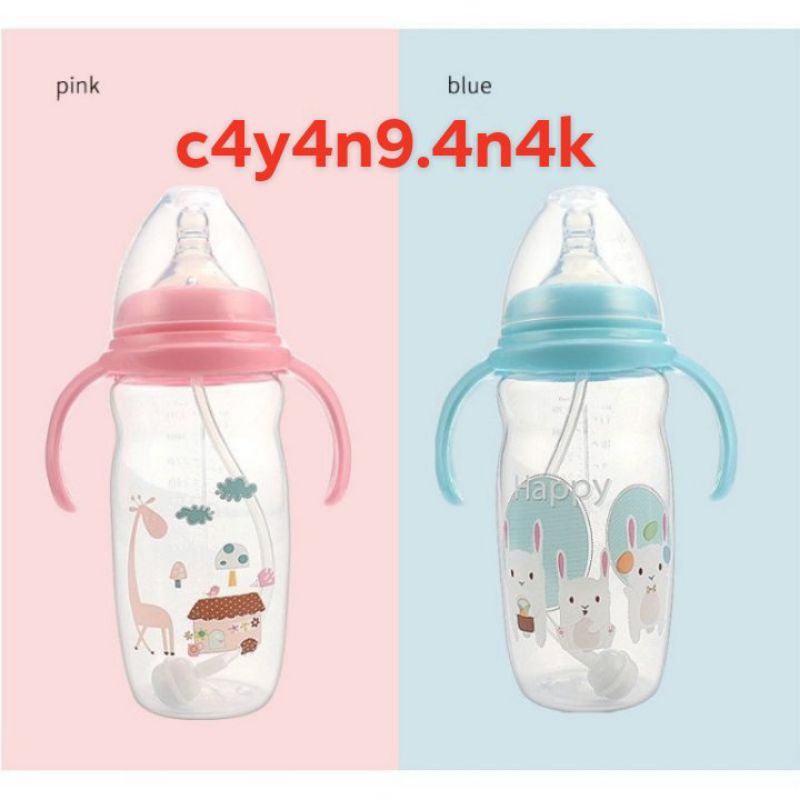 Jual Botol Susu Wideneck Pretty Baby 330ml & 220ml dengan selang anti ...