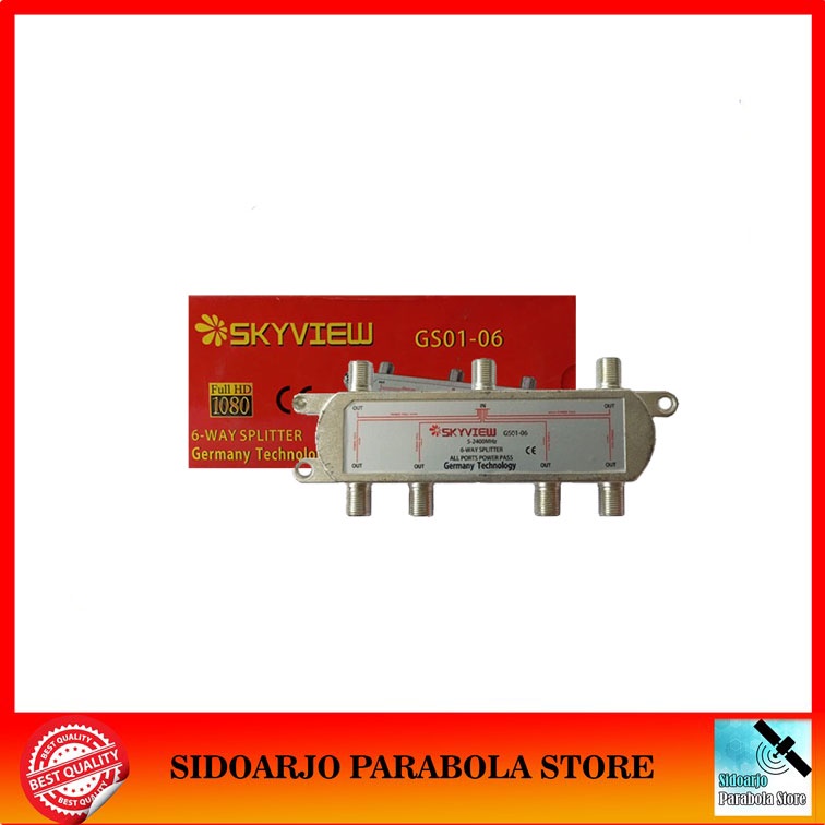 Jual Skyview SV01-06 Splitter 6 Way High Quality Cocok For TV UHF ...