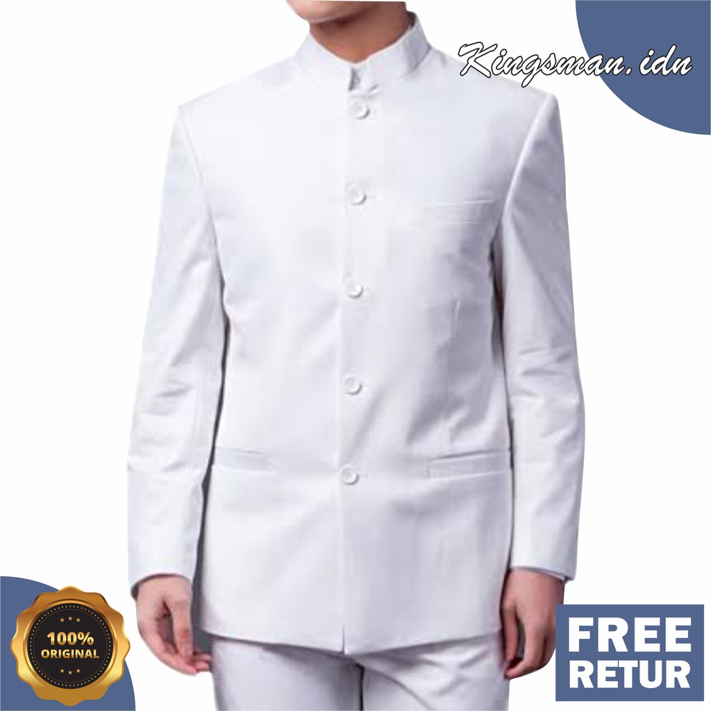 Jual JAS MANDARIN SLIMFIT JAS MANDARIN CASUAL HITAM JAS PRIA JAS COWOK ...