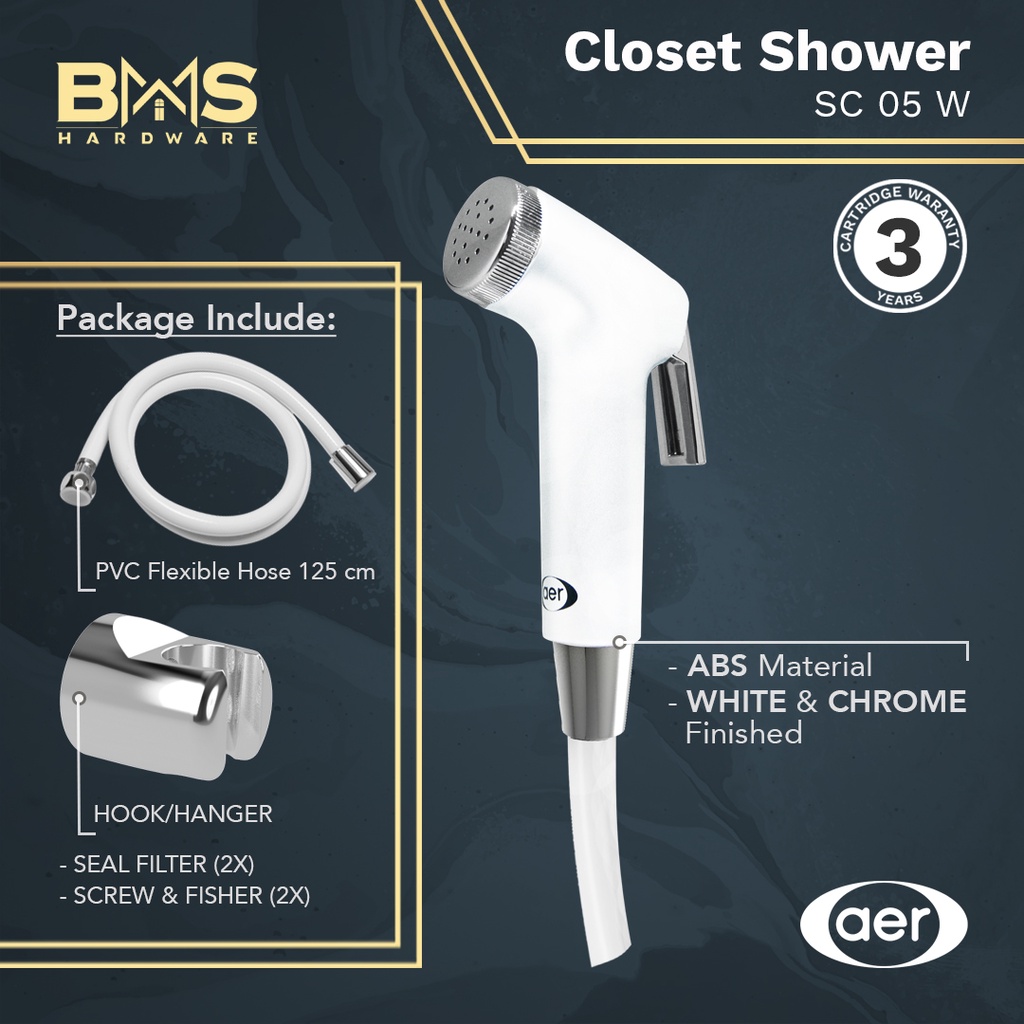 Jual AER Shower Closet / Closet Jet Shower / Bidet SC 05 W (Agen Resmi ...