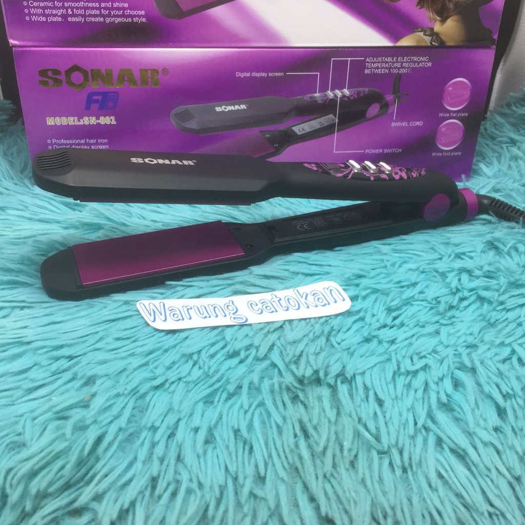 Jual Catokan plat lurus original sonar sn 801 catok 2in1 sonar | Shopee ...