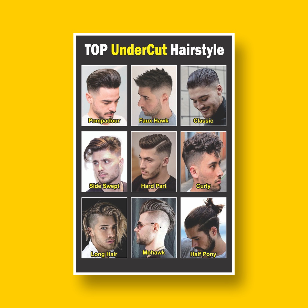 Jual POSTER POTONG RAMBUT PRIA Kekinian 2022 | Shopee Indonesia