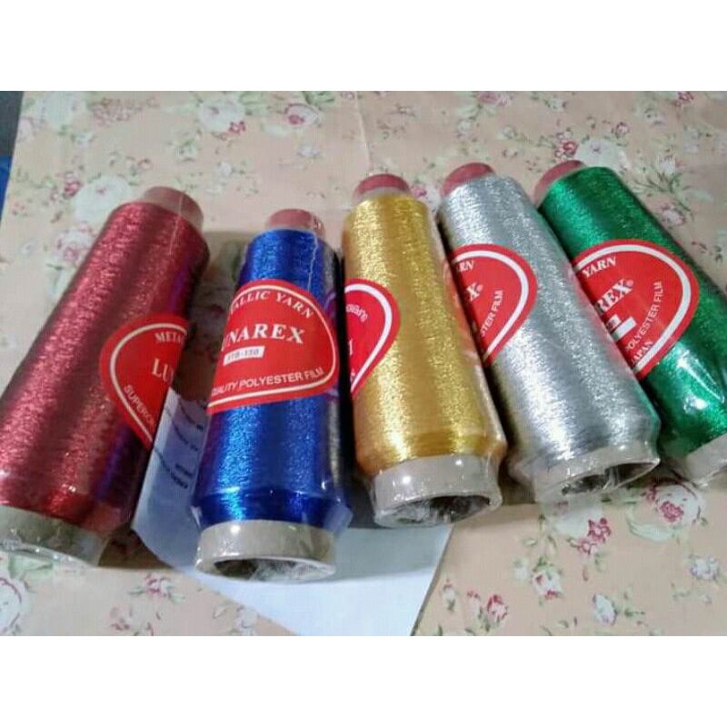 Jual LUNAREX benang bordir metalik silver | Shopee Indonesia