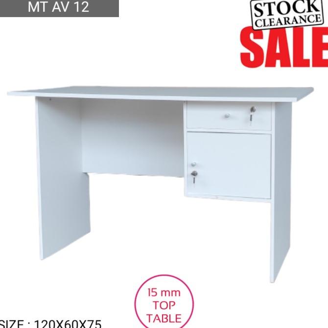 Jual Open DS] Meja Kantor / Meja tulis type MT AV 12 white | Shopee ...