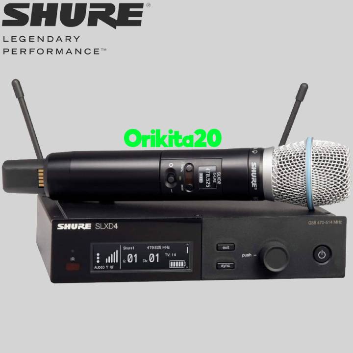 Jual Shure SLXD24 B87C SLXD24/BETA87C Wireless System with Beta 87C Handheld Transmitter ...