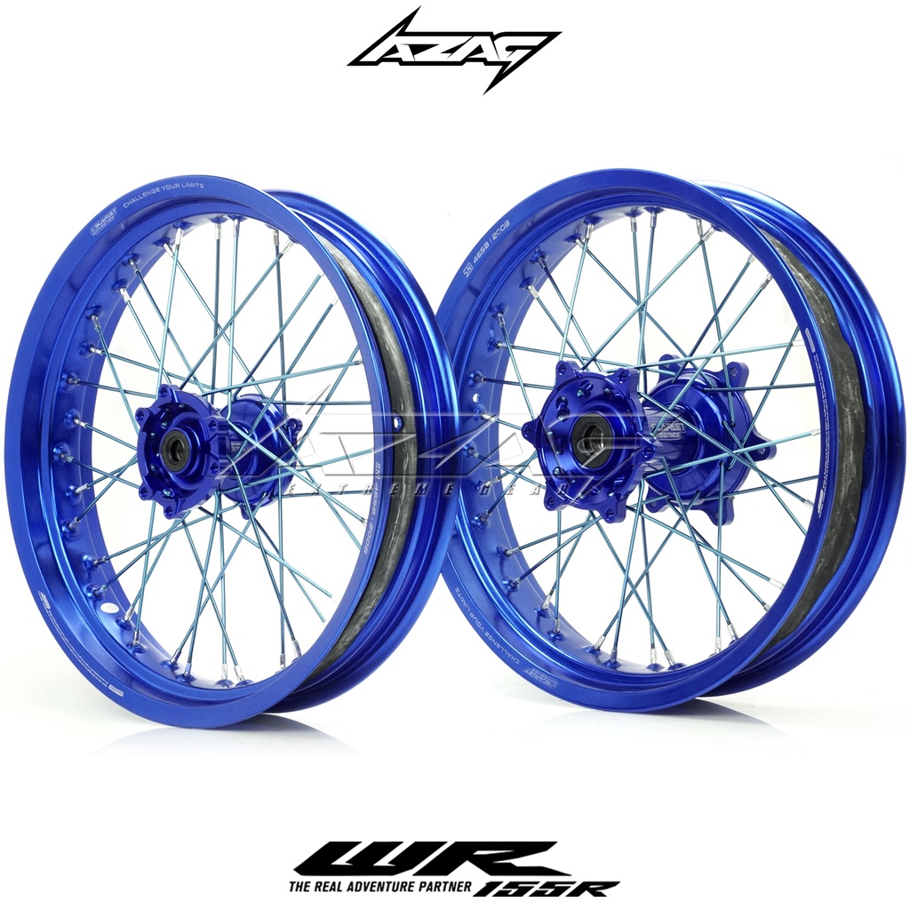 Jual VELG SET SUPERMOTO YAMAHA WR155 SCARLET MX TROMOL SCARLET MX CNC ...