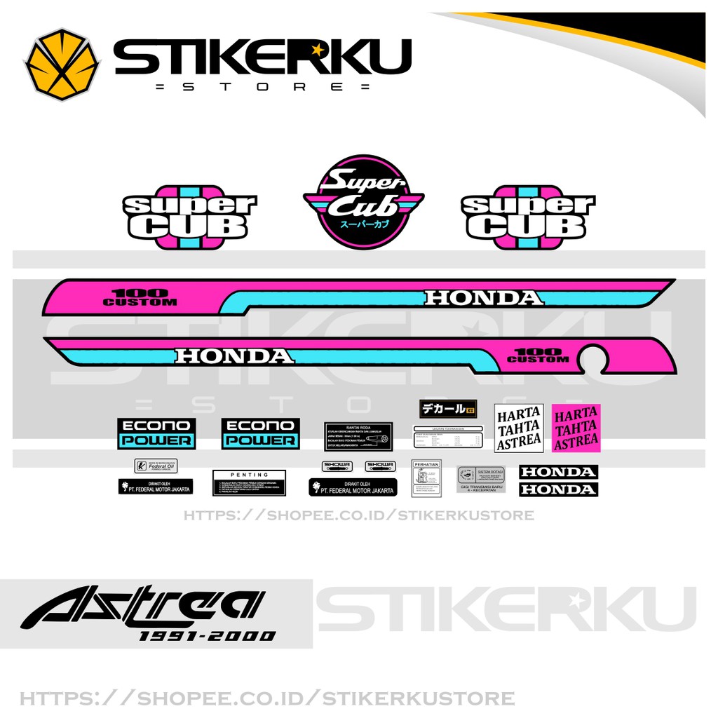 Jual STRIPING ASTREA GRAND / IMPRESA / PRIMA / SUPER CUB / STIKER ...
