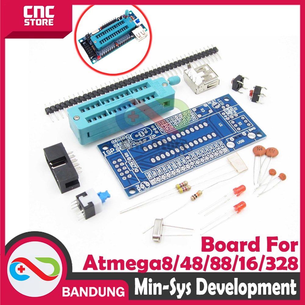 Jual AVR ISP MINIMUM SYSTEM DEVELOPMENT BOARD FOR ATMEGA8 ATMEGA328 | Shopee Indonesia