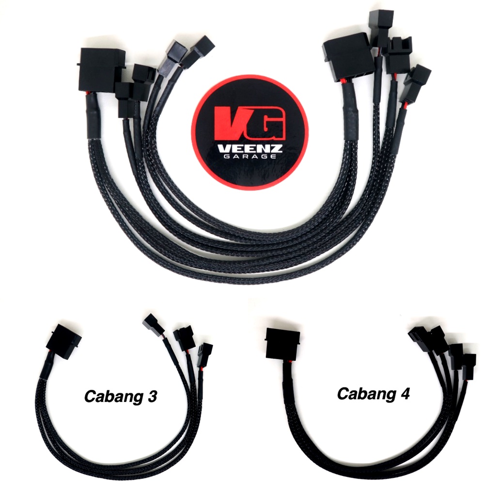Jual Kabel Splitter Fan HUB Molex To 4 PIN PWM Connector | Shopee Indonesia