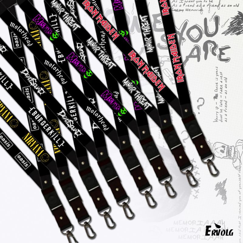 Jual Tali gantungan leher lanyard sablon logo band Deadsquad,iron ...