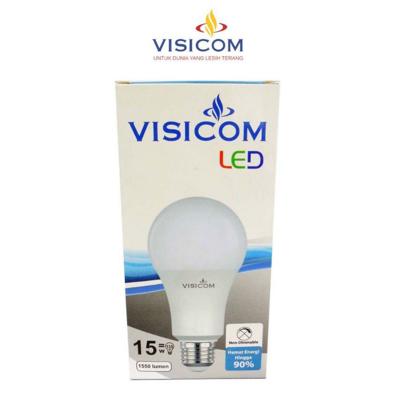Jual LAMPU LED BULB 15WATT 15W 15 VISICOM HB GARANSI 1 TAHUN BOHLAM HEMAT ENERGI SNI ORIGINAL ...
