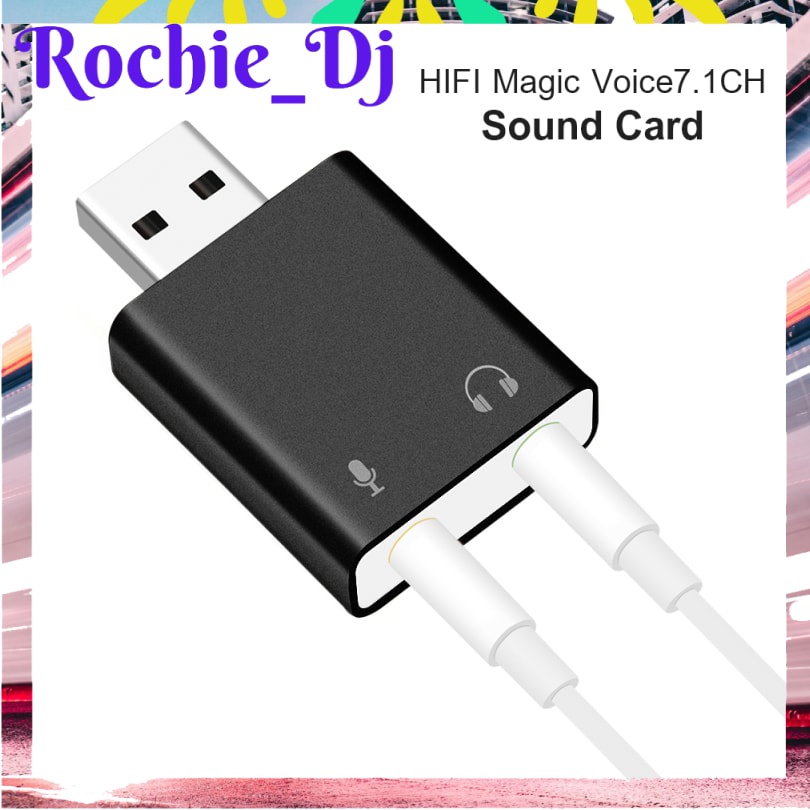 Jual EXTERNAL USB SOUND CARD 3D AUDIO 7.1 - BLACK | Shopee Indonesia