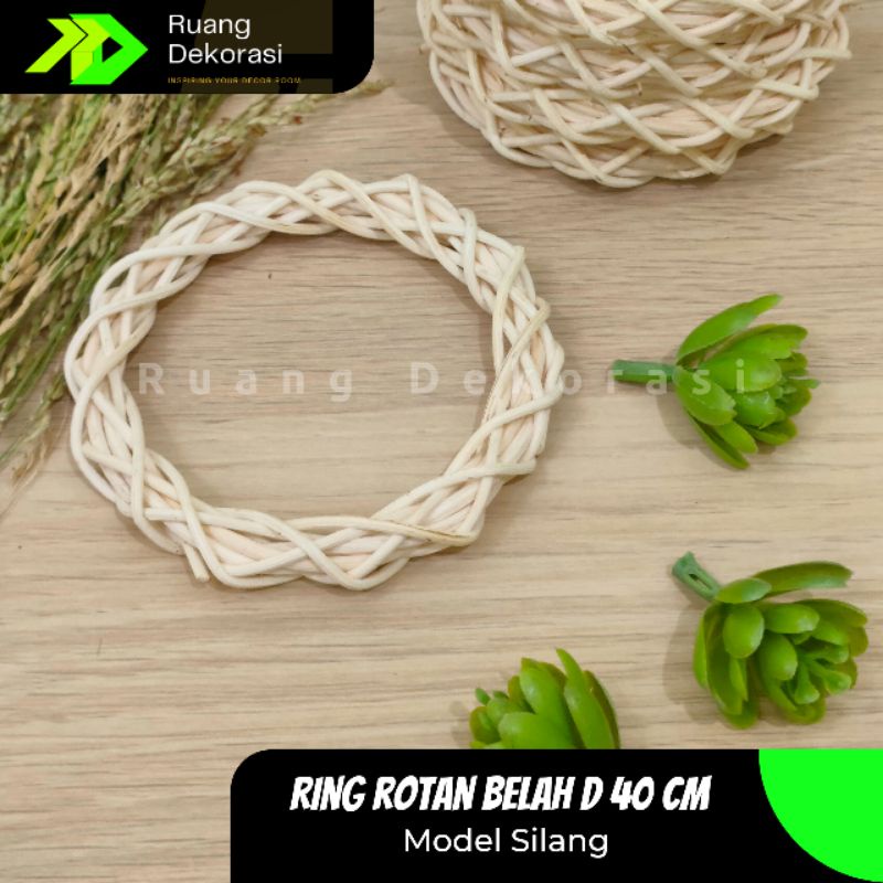 Jual Ring Rotan Diameter 40 CM Wreath Flower Ring Rotan Belah Dekorasi ...