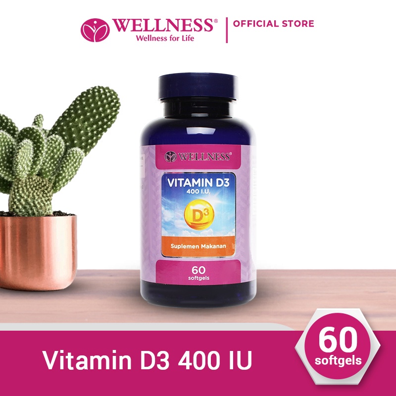 Jual Wellness Vitamin D3 400 IU - 60 Softgels | Shopee Indonesia