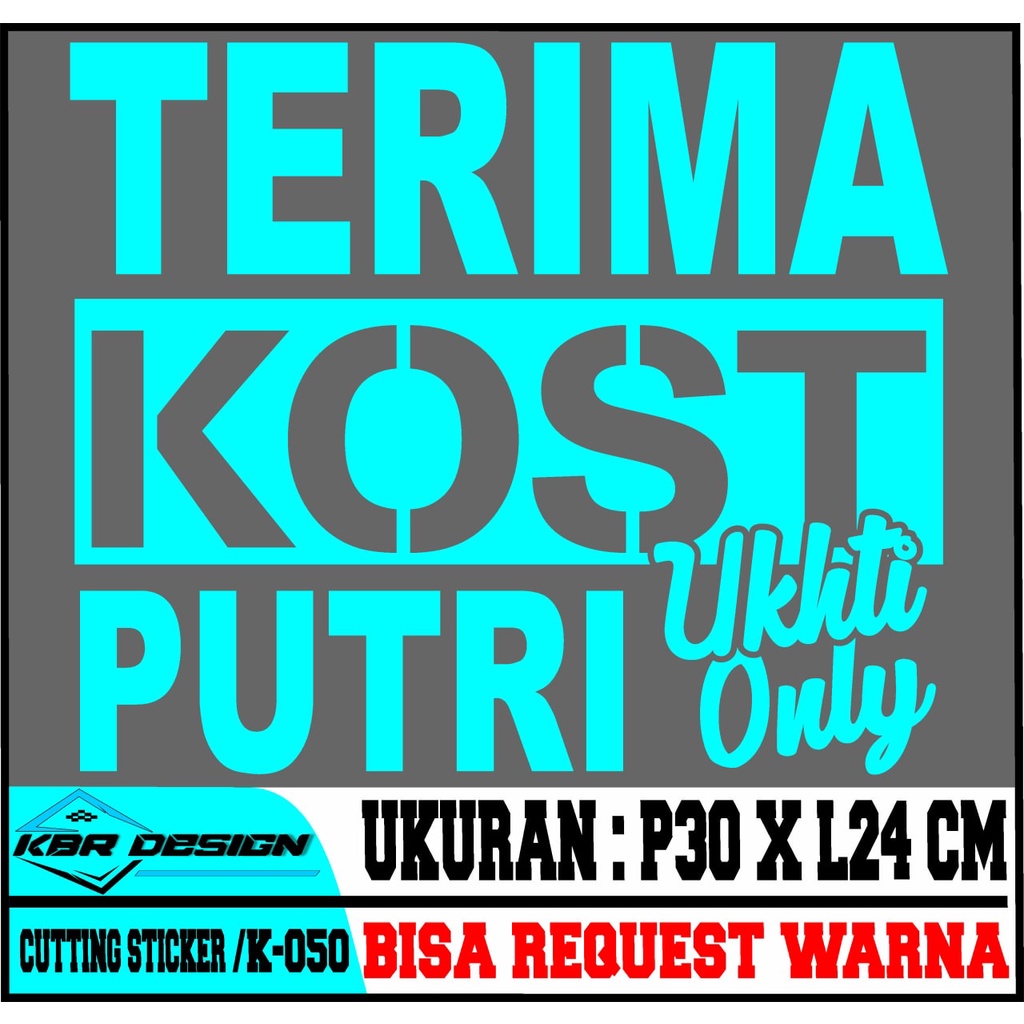 Jual STIKER CUTTING TRUK / MOBIL (COD) STIKER CUTTING KATA TERIMA KOST ...