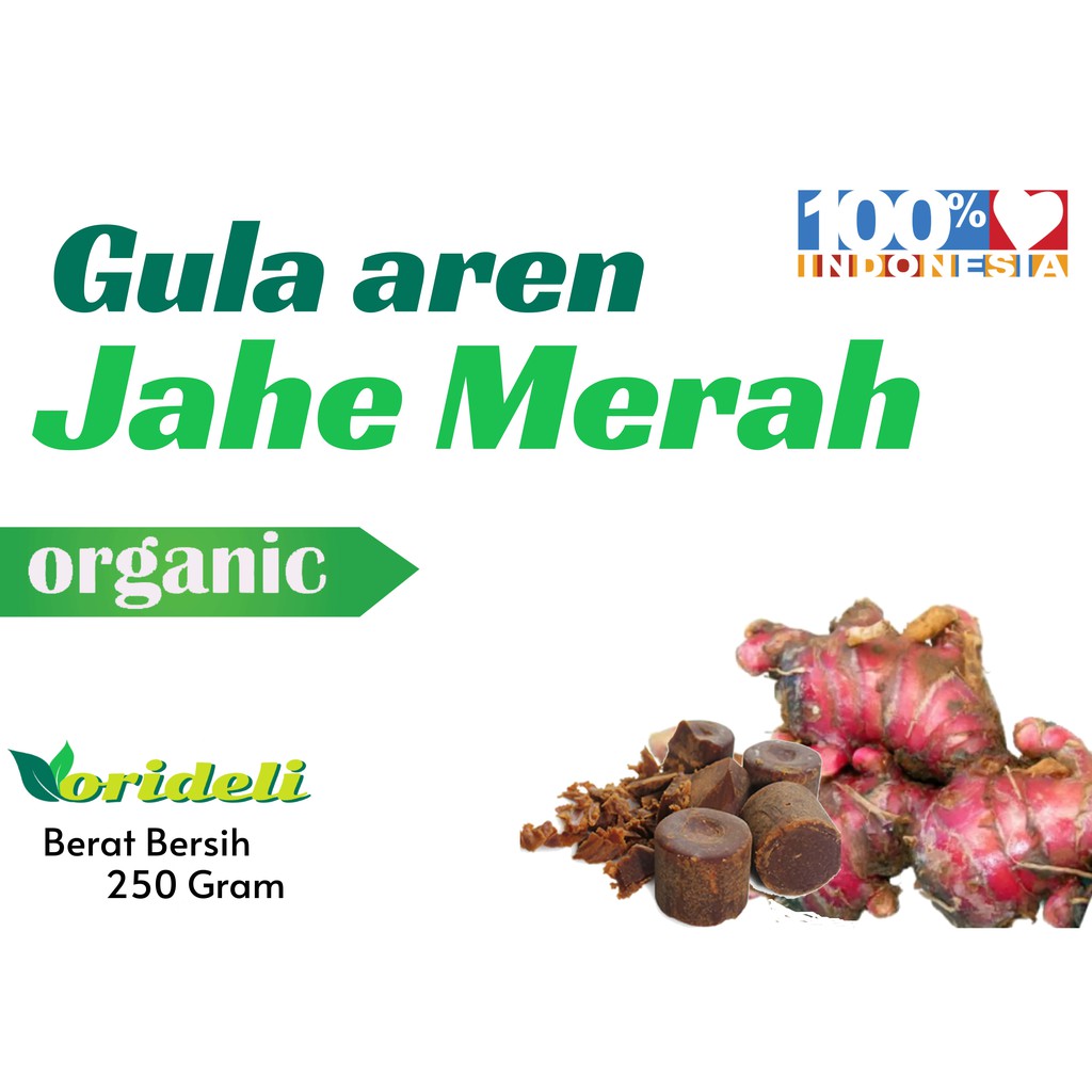 Jual Jahe Merah Plus Gula Aren Siap Seduh 100% Murni Kemasan 250gr ...