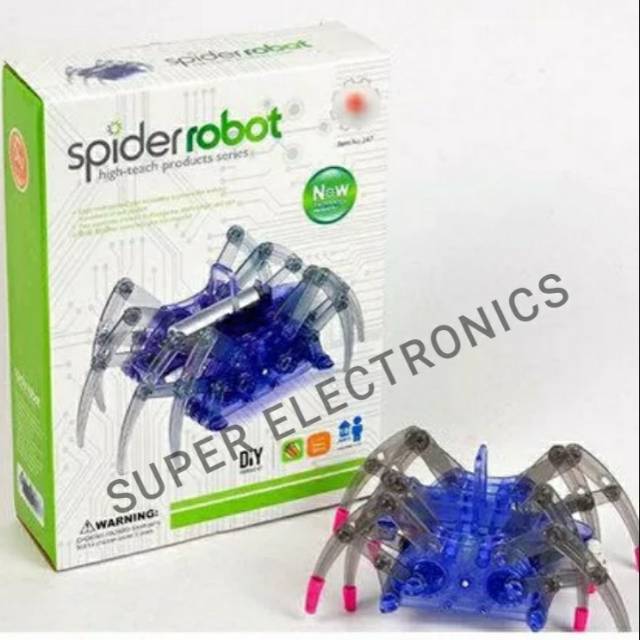 Jual Spider Robot DIY Warna Biru Mainan DIY Robot Laba Laba Rakit ...