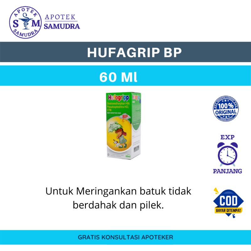 Jual Hufagrip BP sirup 60Ml (hufagrip batuk pilek) obat batuk pilek ...