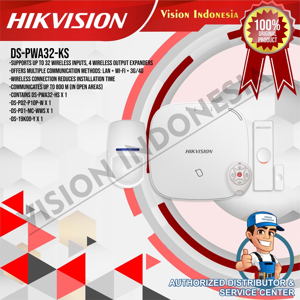 Jual HIKVISION WIRELESS ALARM CONTROL PANEL KIT DS-PWA32-KS ORIGINAL | Shopee Indonesia