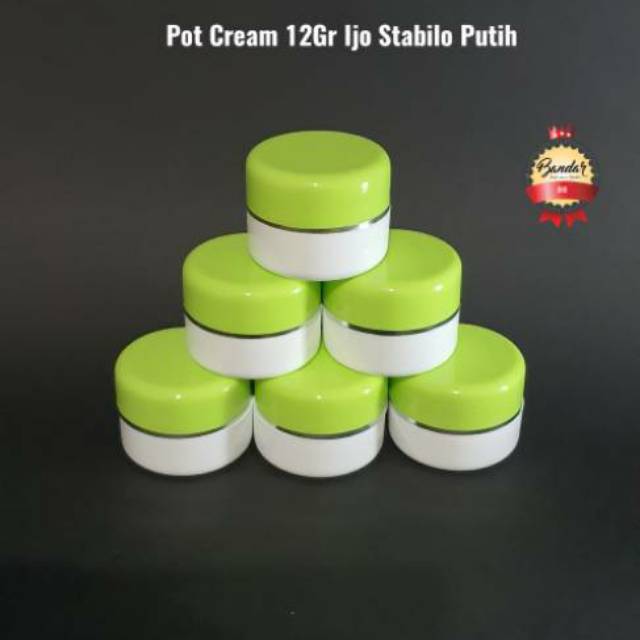 Jual Pot Cream Ijo Stabilo Putih 12 Gram (KEMASAN 25 PCS) | Shopee ...
