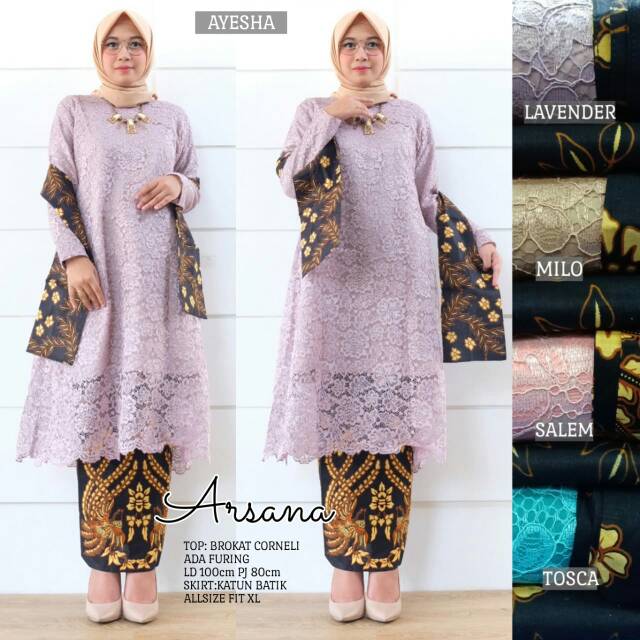 Jual Setelan Pesta Brokat / Arsana Set Brokat by Ayesha | Shopee Indonesia