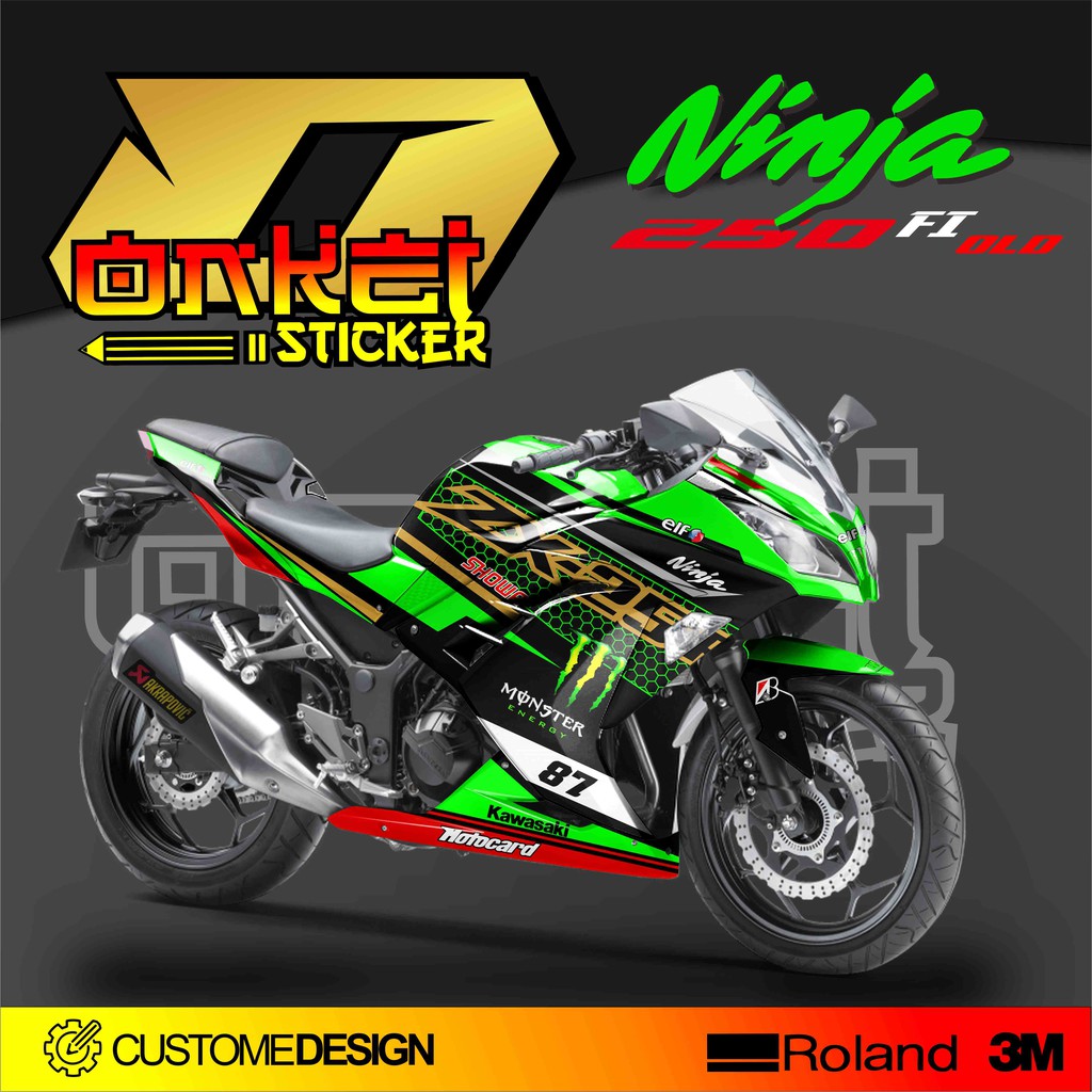 Jual DECAL STICKER NINJA 250 FI OLD GREEN | Shopee Indonesia