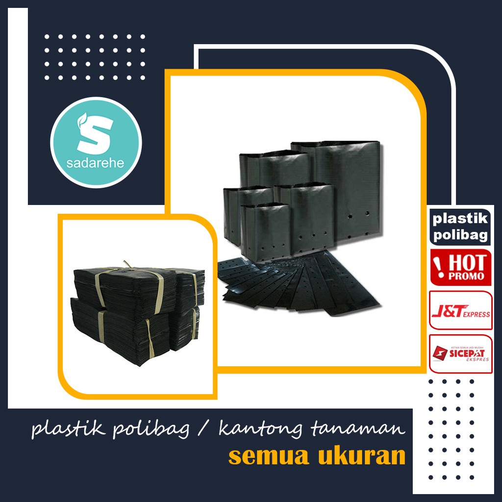 Jual PLASTIK POLYBAG / POLIBEG / POLIBAG / KANTONG TANAMAN / PLASTIK ...